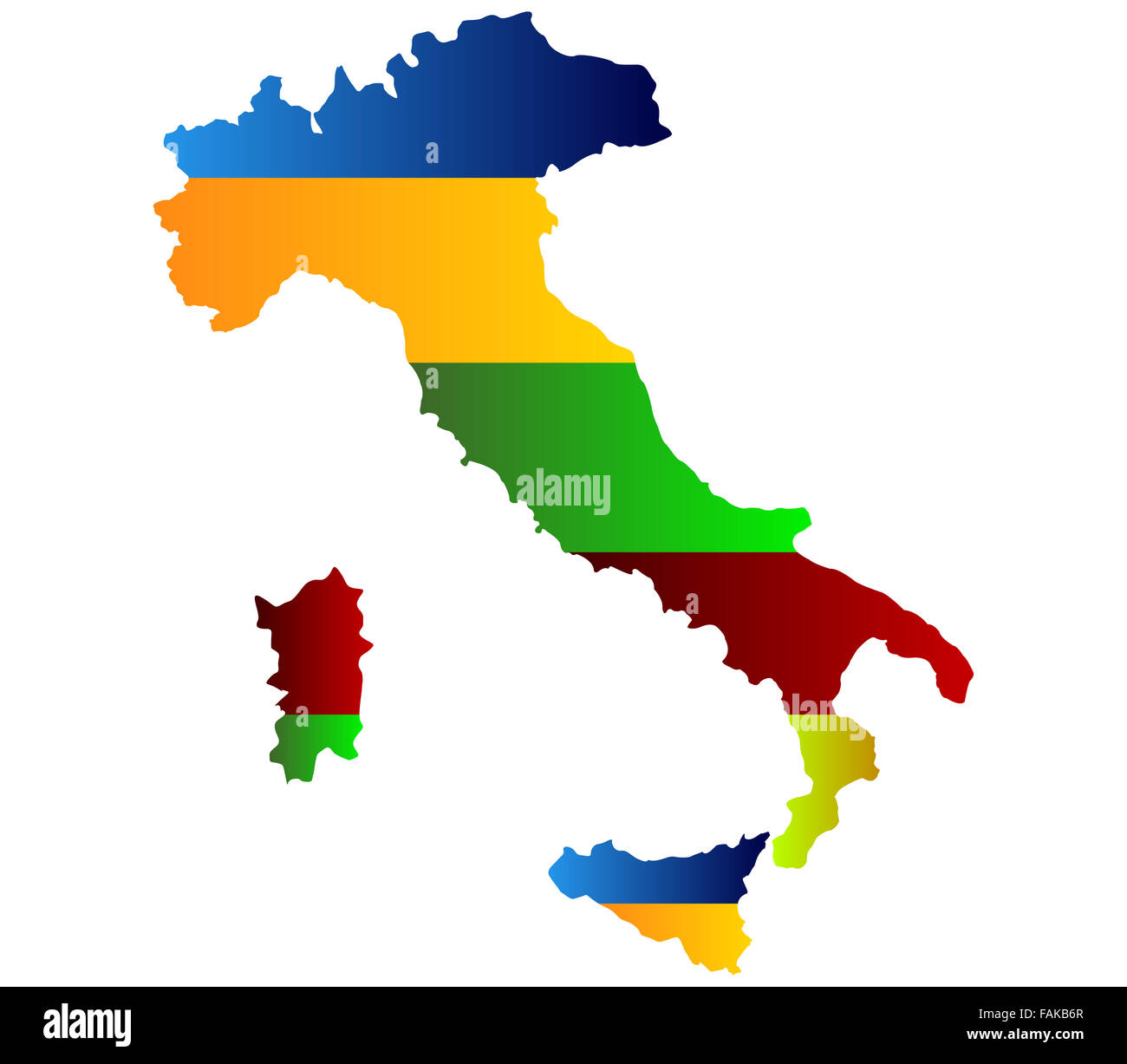 map Italy on white background Stock Photo - Alamy