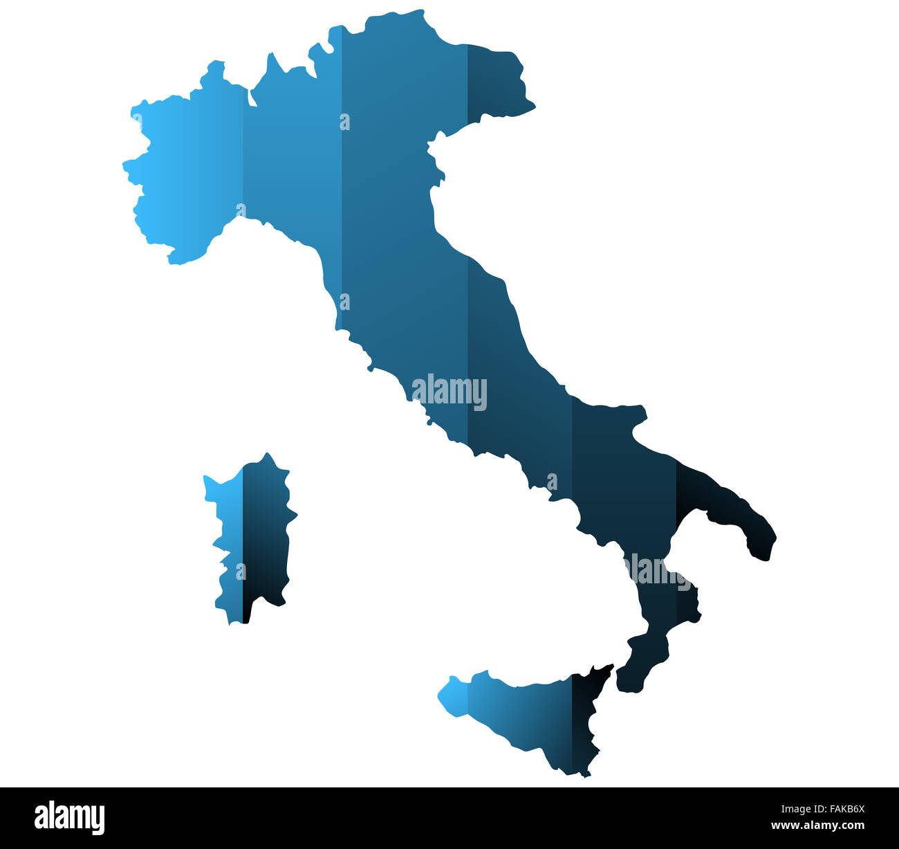 map Italy on white background Stock Photo - Alamy
