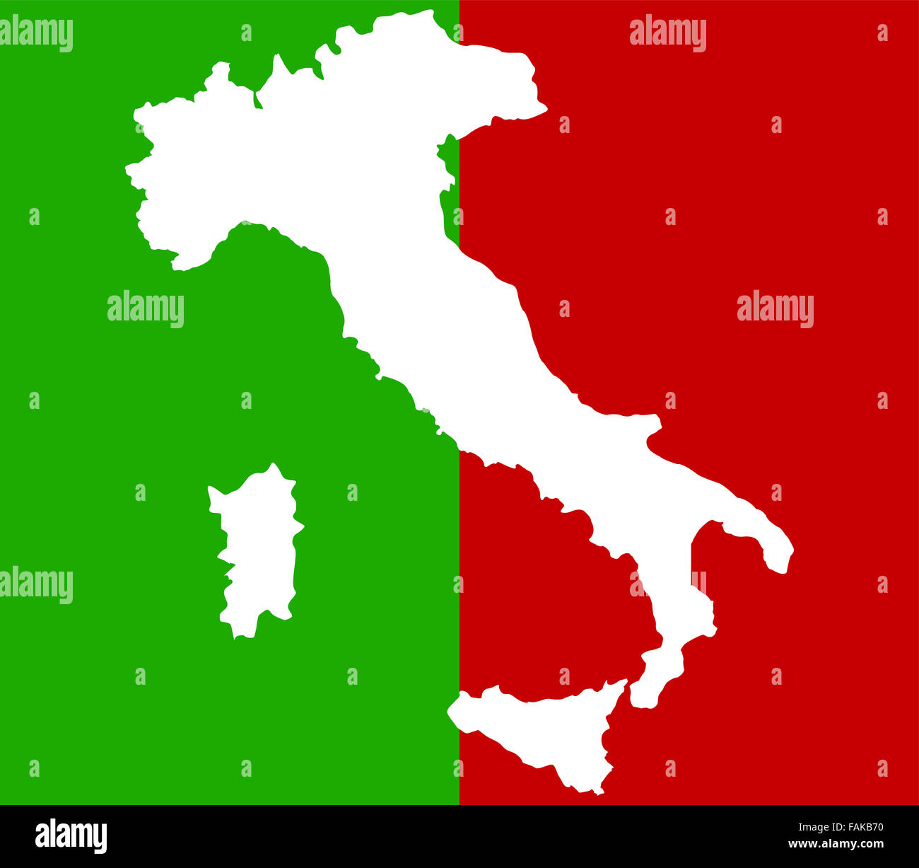 map Italy on white background Stock Photo - Alamy