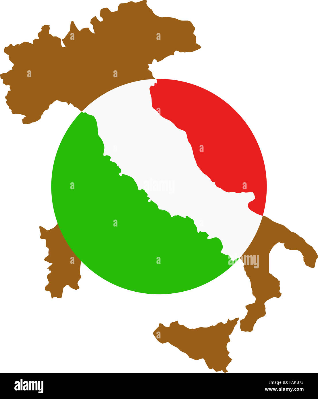 map Italy on white background Stock Photo - Alamy