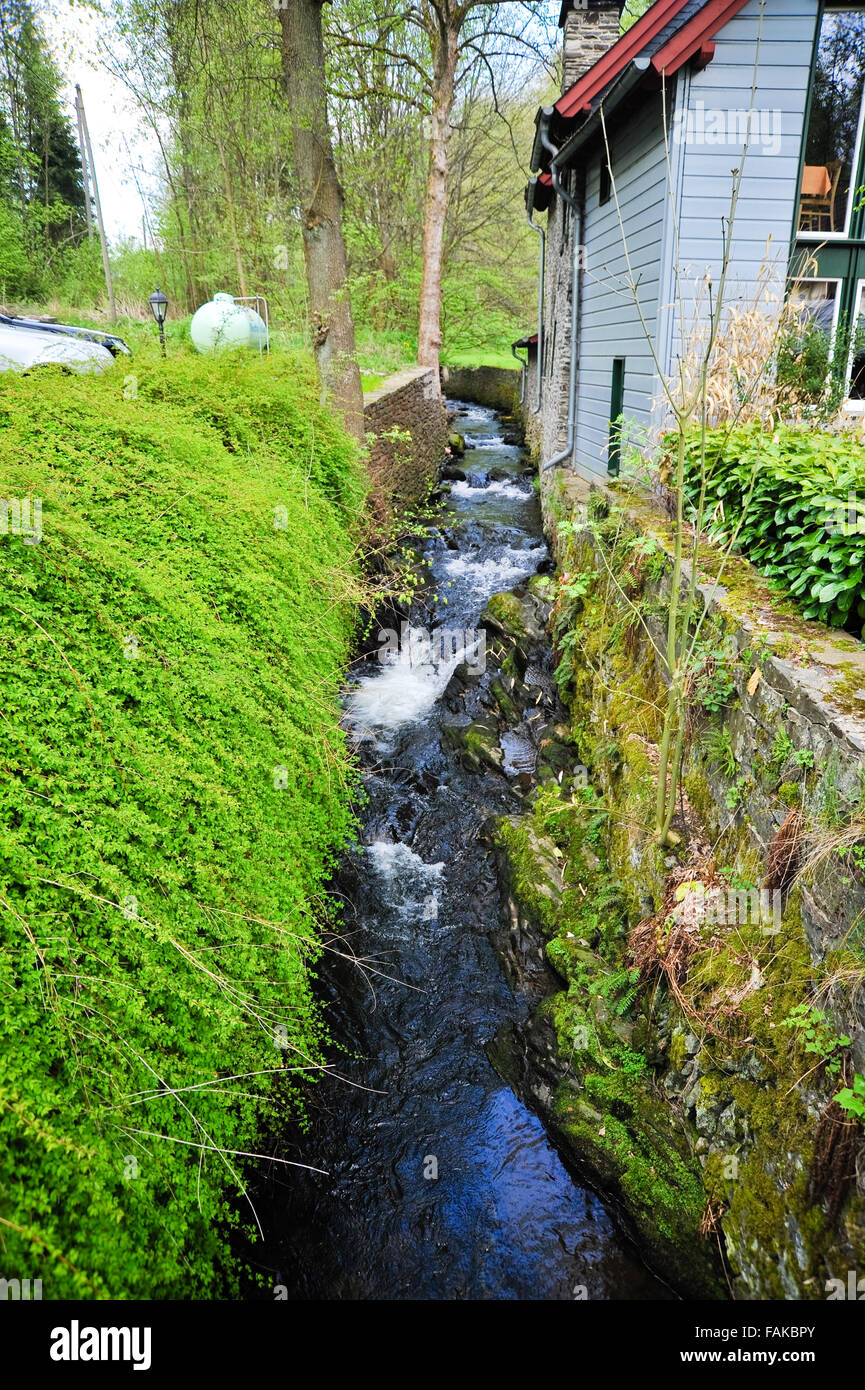 Stream in Monschau Germany Stock Photo - Alamy