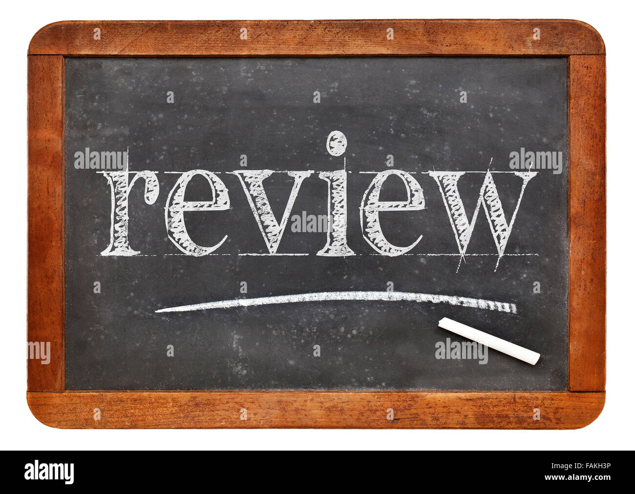 review word in white chalk on a vintage slate blackboard Stock Photo ...