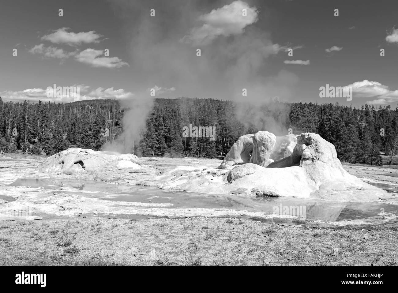 Geothermal activity at Yellowstone National Park, Wyoming, USA Stock ...