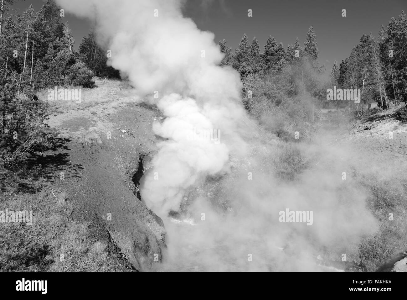 Geothermal activity at Yellowstone National Park, Wyoming, USA Stock ...