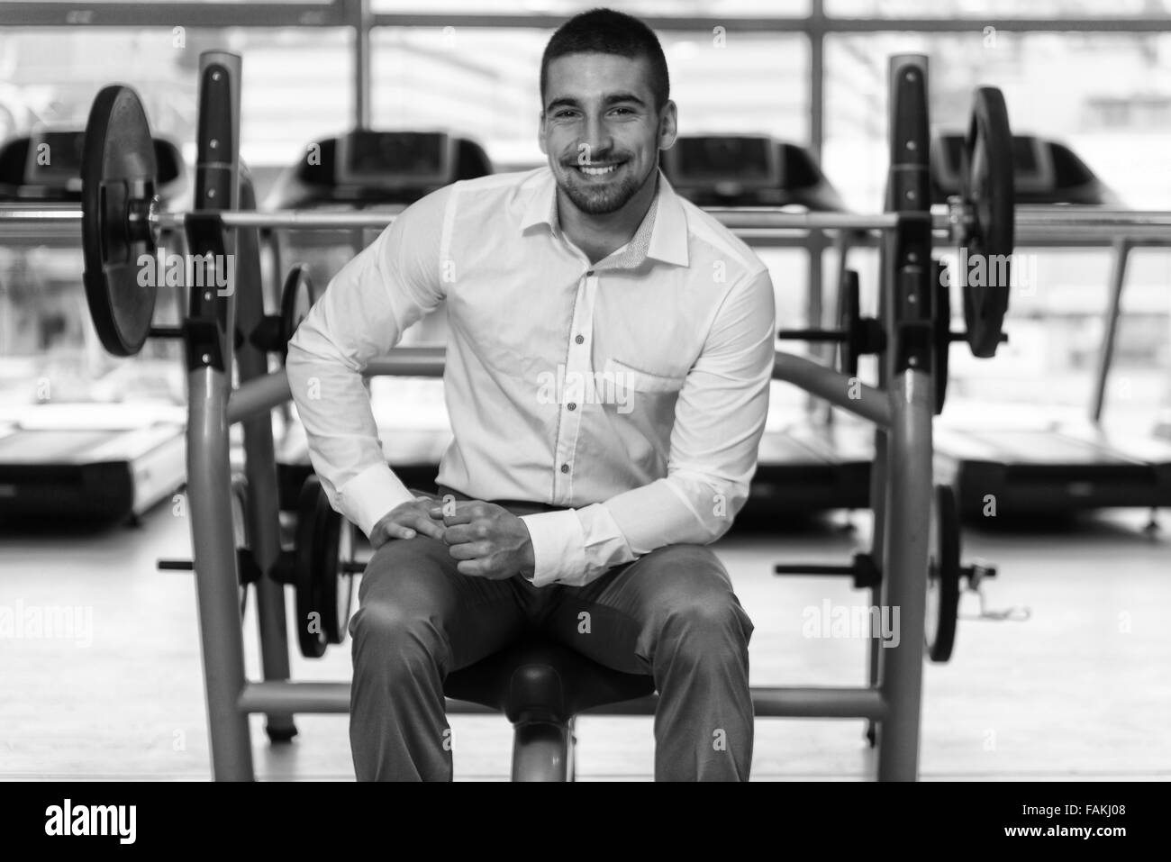 Fun businessman in suit Black and White Stock Photos & Images - Alamy