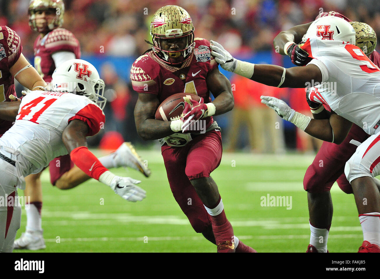 Atlanta Georgia, USA. 31st Dec, 2015. florida state RB Dalvin Cook (#4 ...