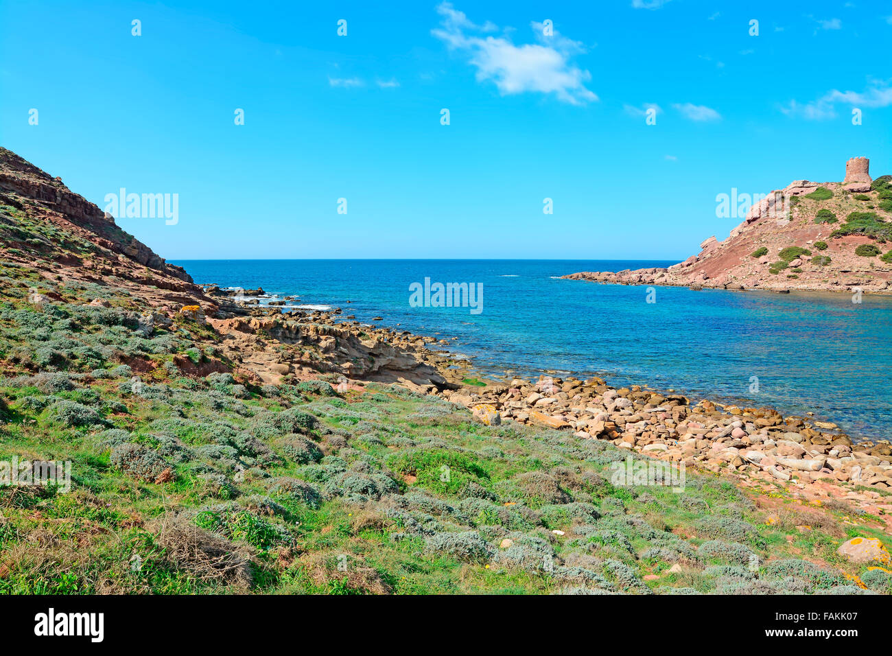 red coastline in Porticciolo in Sardinia Stock Photo - Alamy