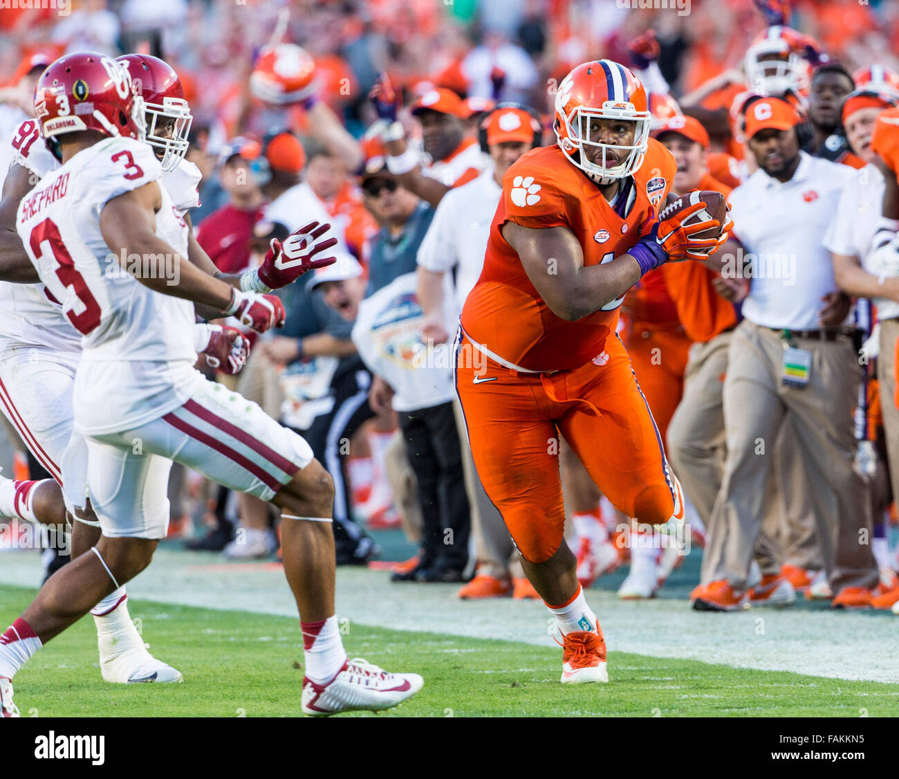 Miami FL, USA. 31st Dec, 2015. Clemson Tigers defensive lineman ...