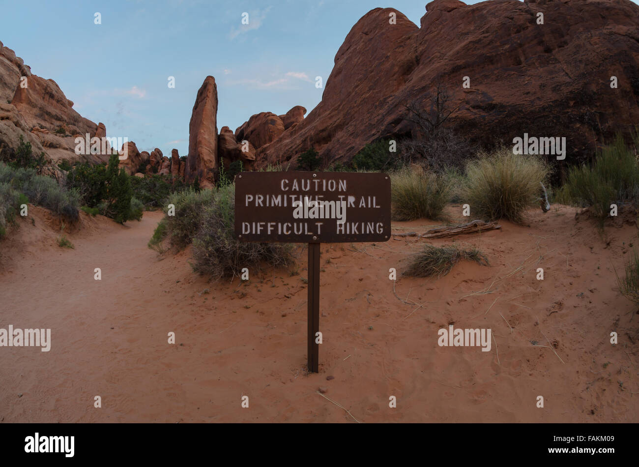 Sand warning sign in desert hi-res stock photography and images - Alamy