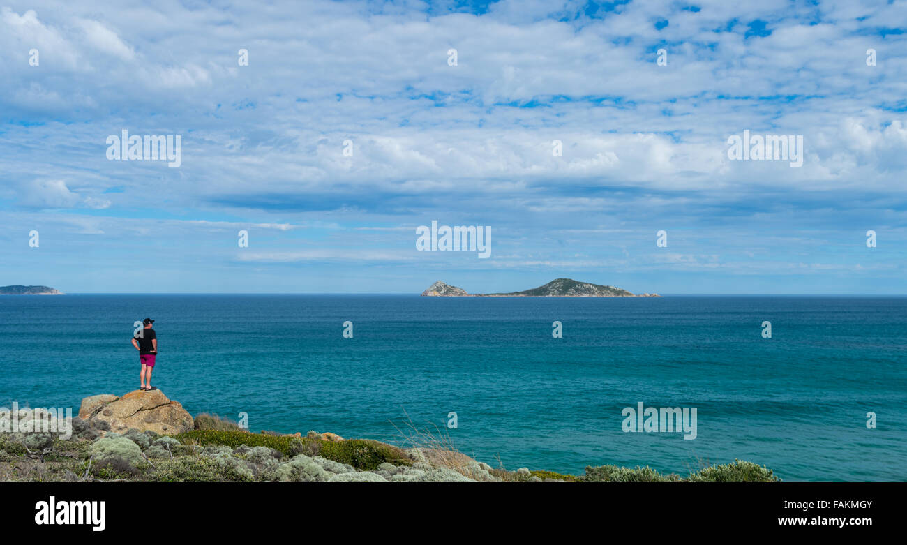 View about the promontory on sea and mainland hi-res stock photography ...