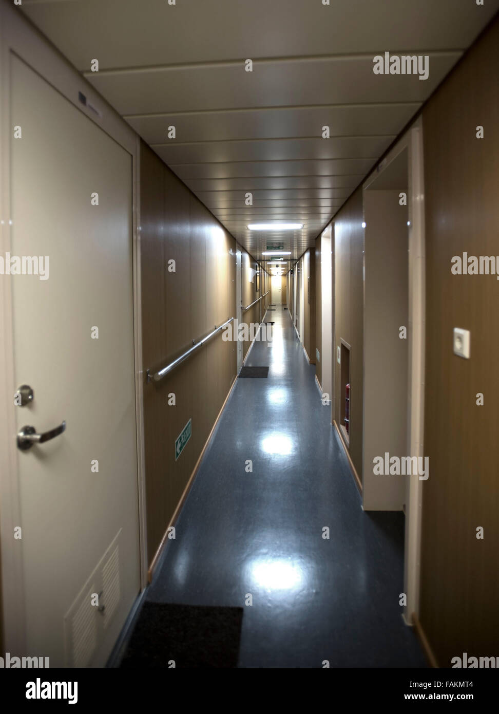 picture of length of corridor inside container ship Corte Real Stock ...