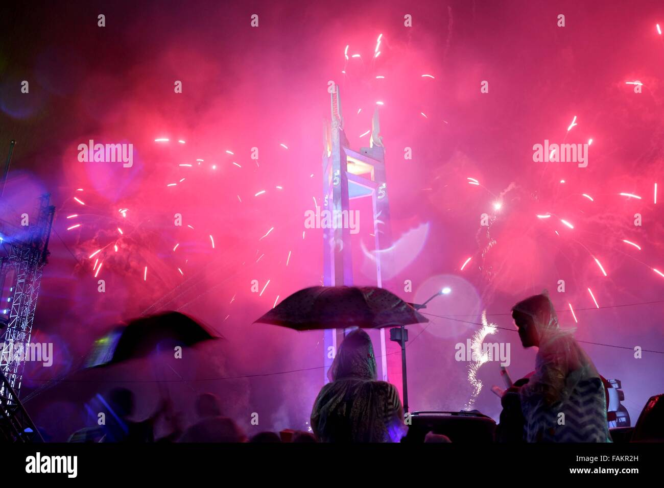 Philippines. 01st Jan, 2016. Filipino enjoyed watching fireworks ...