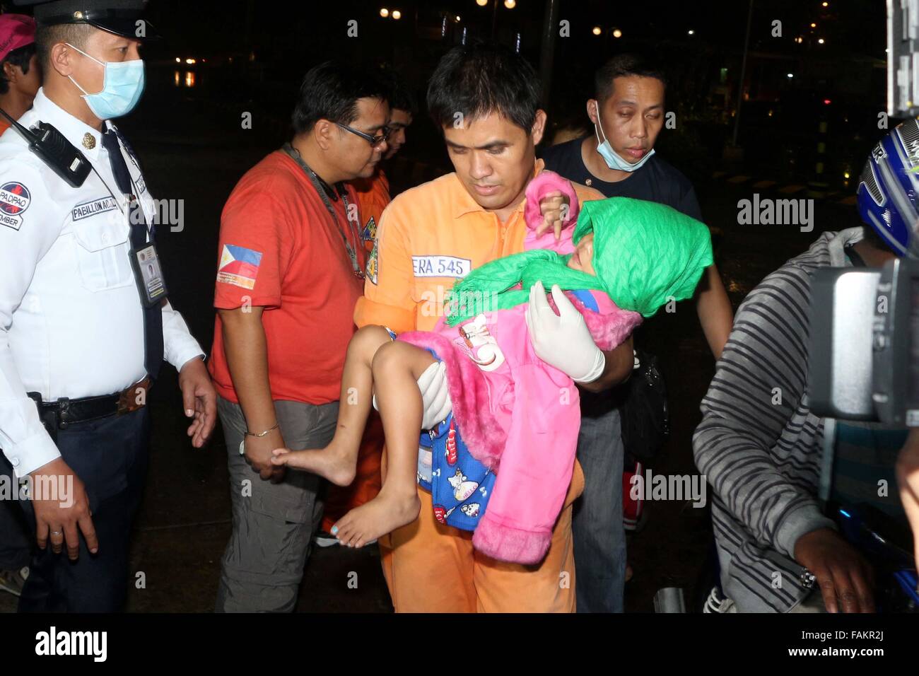 Philippines. 01st Jan, 2016. A firecrackers victim that welcome the new ...