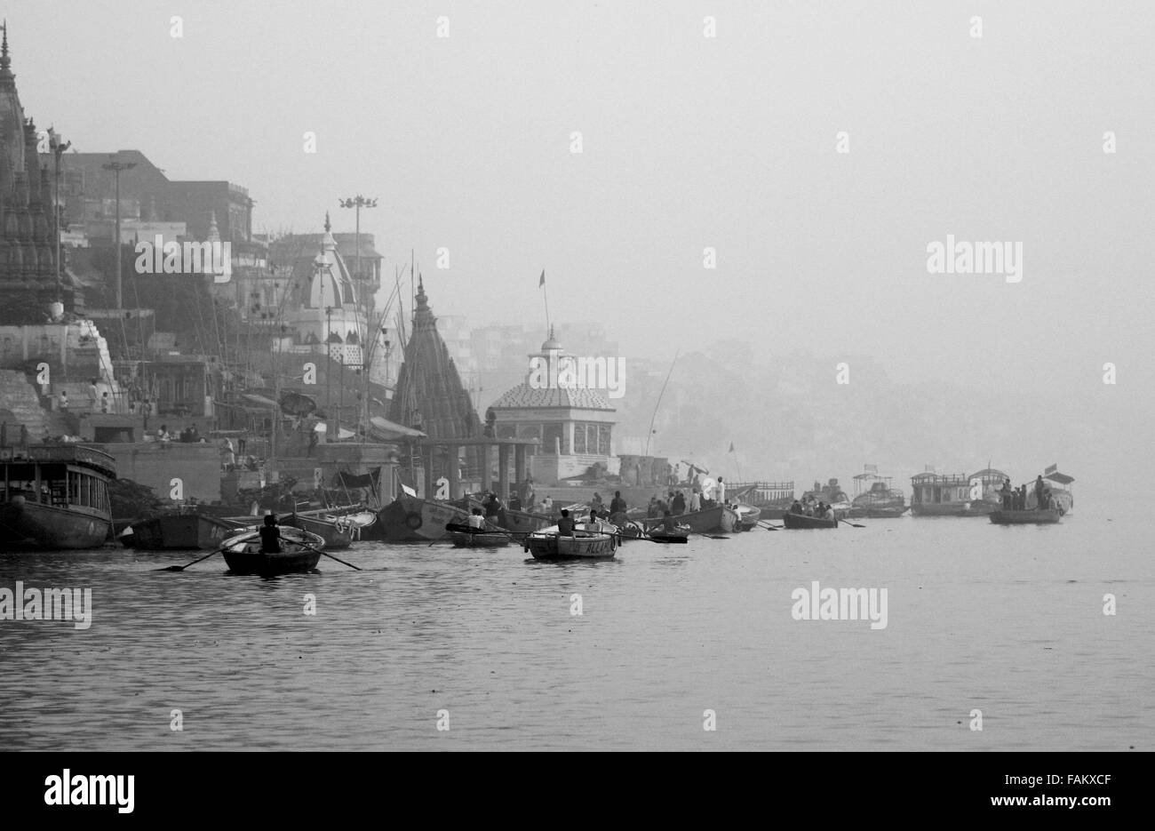 Varanasi sinking temple hi-res stock photography and images - Alamy