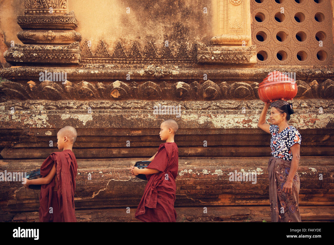 Novice monks procession hi-res stock photography and images - Alamy