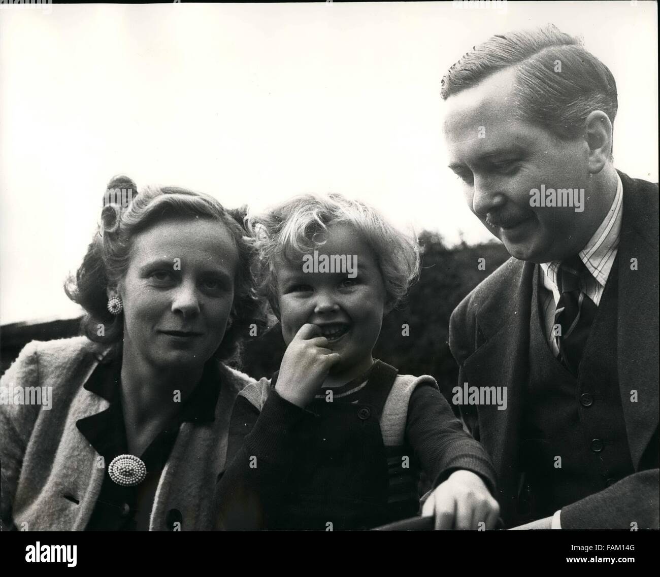 1947 - Harold Wilson with wife and son at home, taken in 1947 ...