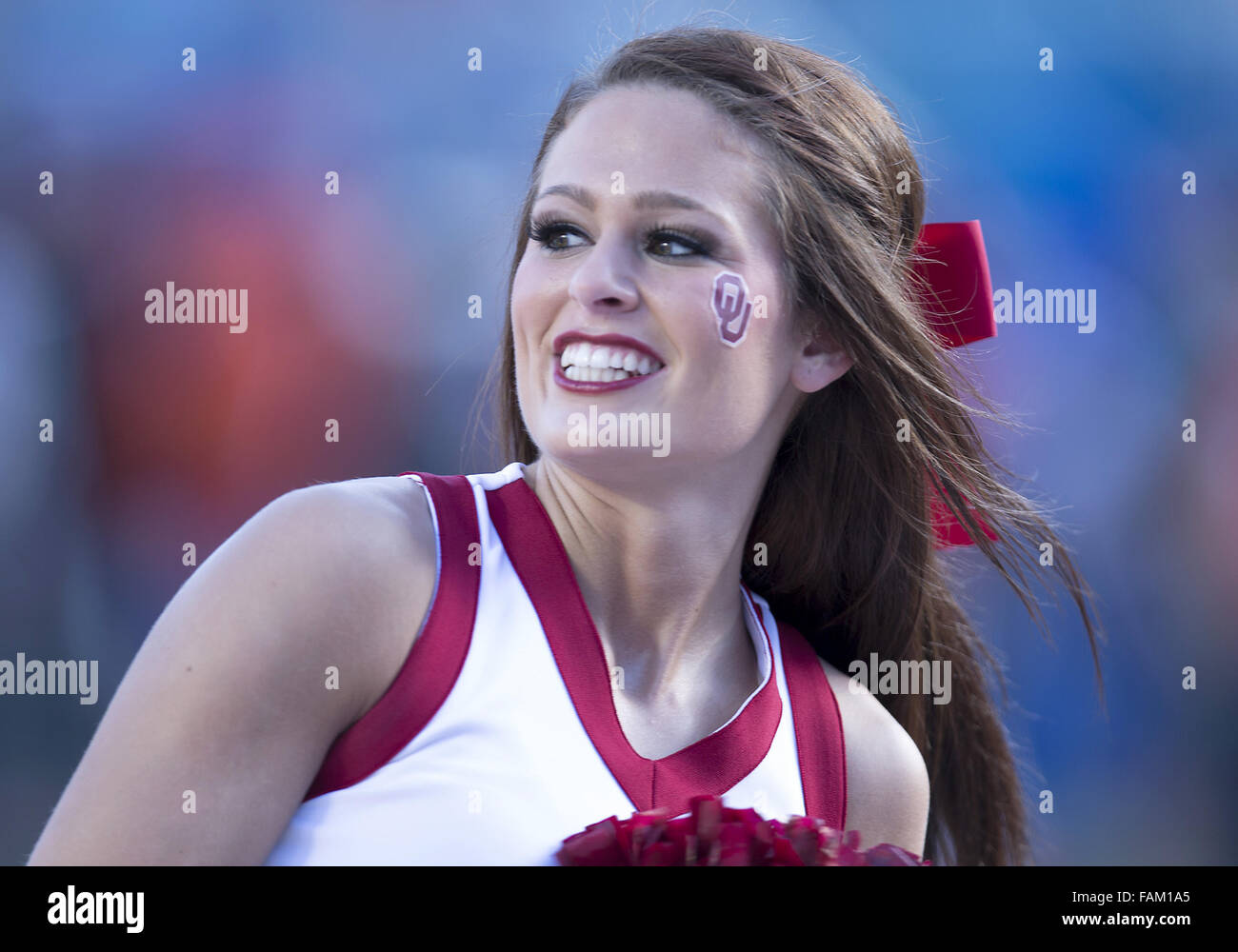 Miami, Florida, USA. 31st Dec, 2015. Oklahoma dance team member ...