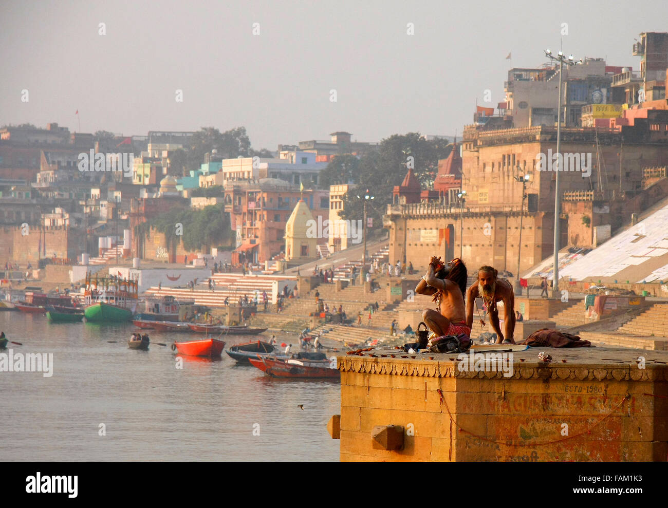 Saints and sadhus in varanasi hi-res stock photography and images - Alamy