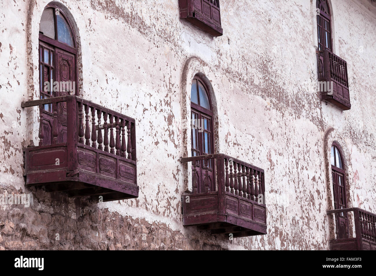 balcony with a view of the old building Stock Photo - Alamy