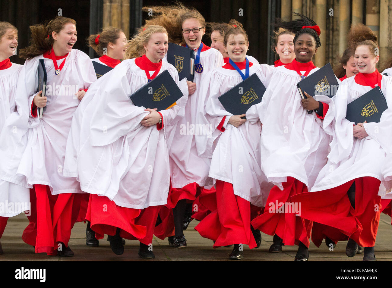 The Ely Cathedral Girls' Choir rehearsing for this weekends Christmas ...