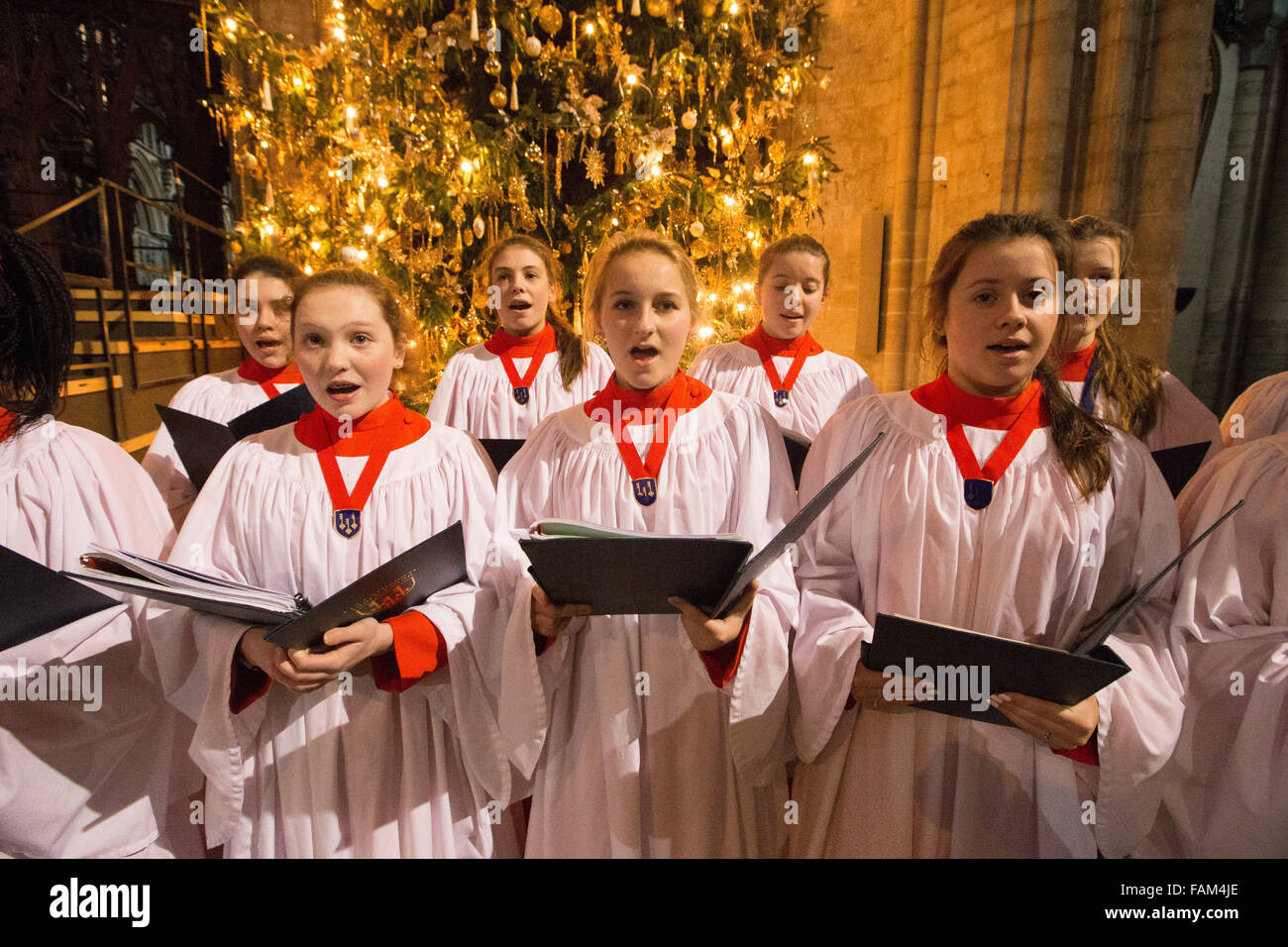 The Ely Cathedral Girls' Choir rehearsing for this weekends Christmas ...