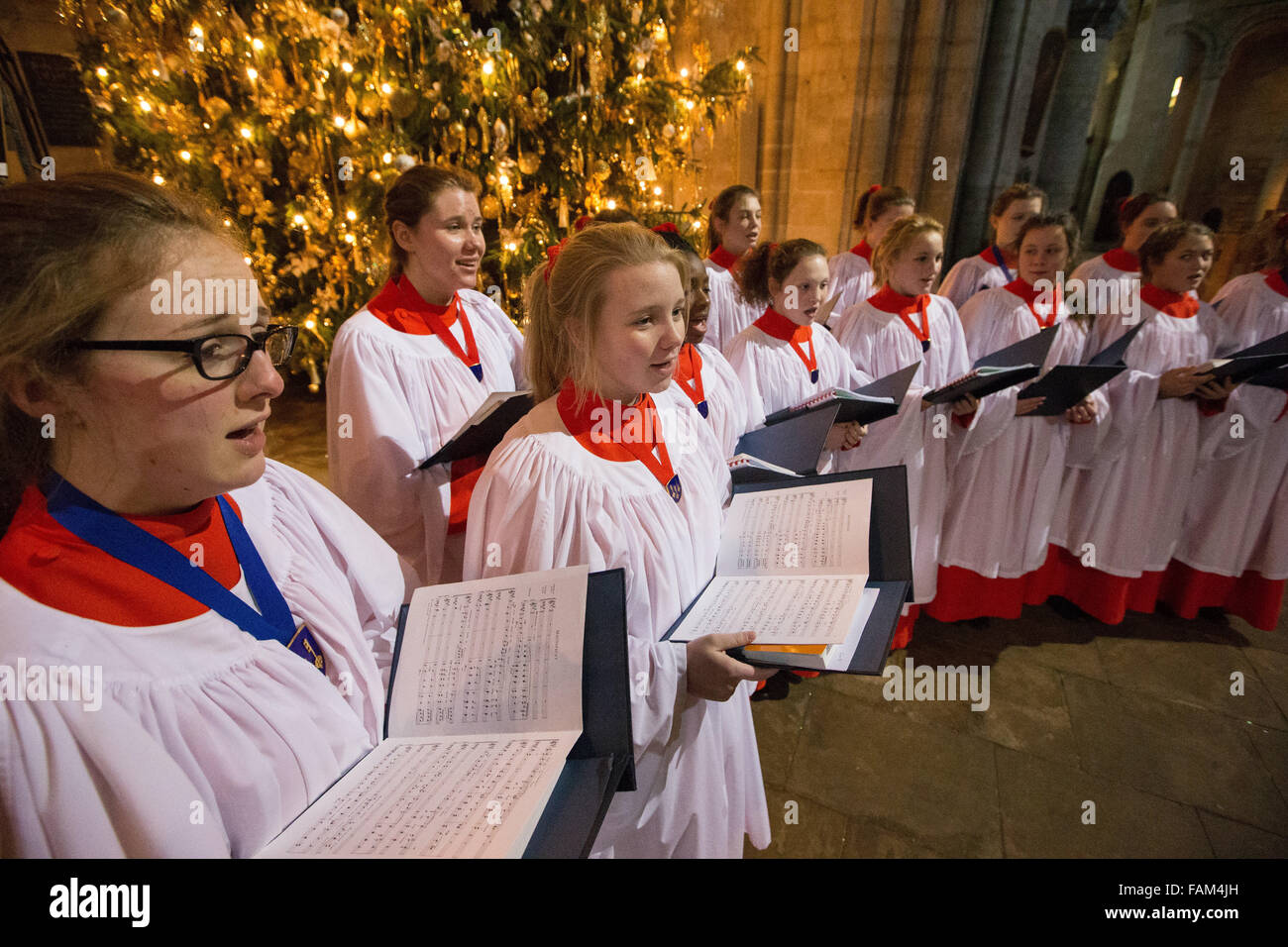 The Ely Cathedral Girls' Choir rehearsing for this weekends Christmas ...