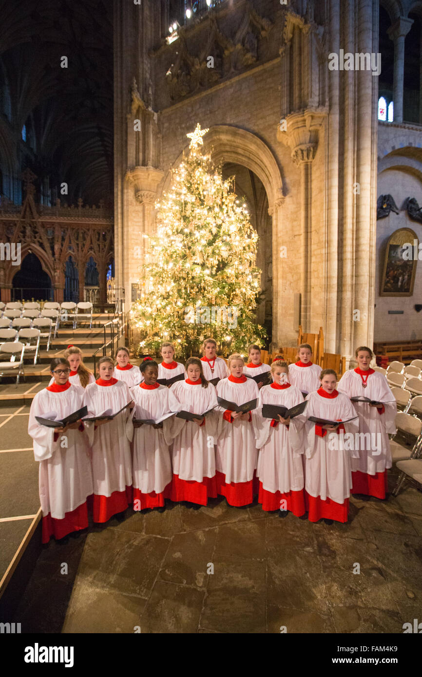 The Ely Cathedral Girls' Choir rehearsing for this weekends Christmas ...