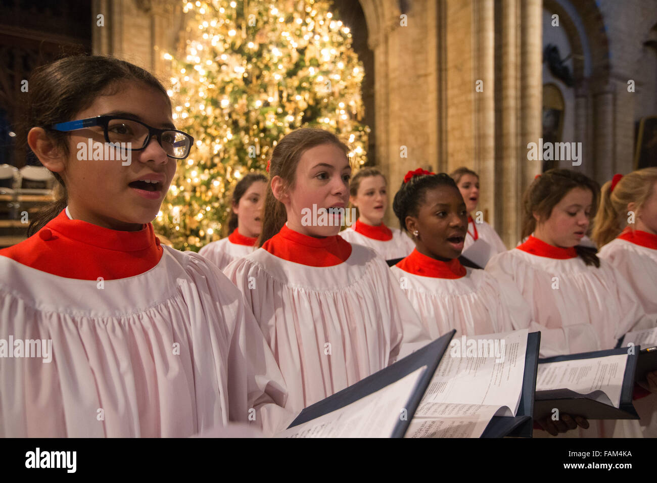 The Ely Cathedral Girls' Choir rehearsing for this weekends Christmas ...
