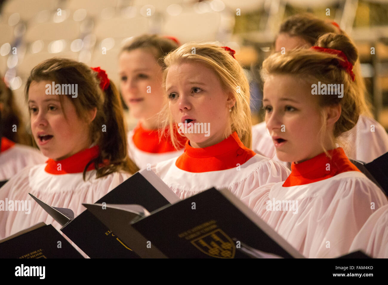 The Ely Cathedral Girls' Choir rehearsing for this weekends Christmas ...