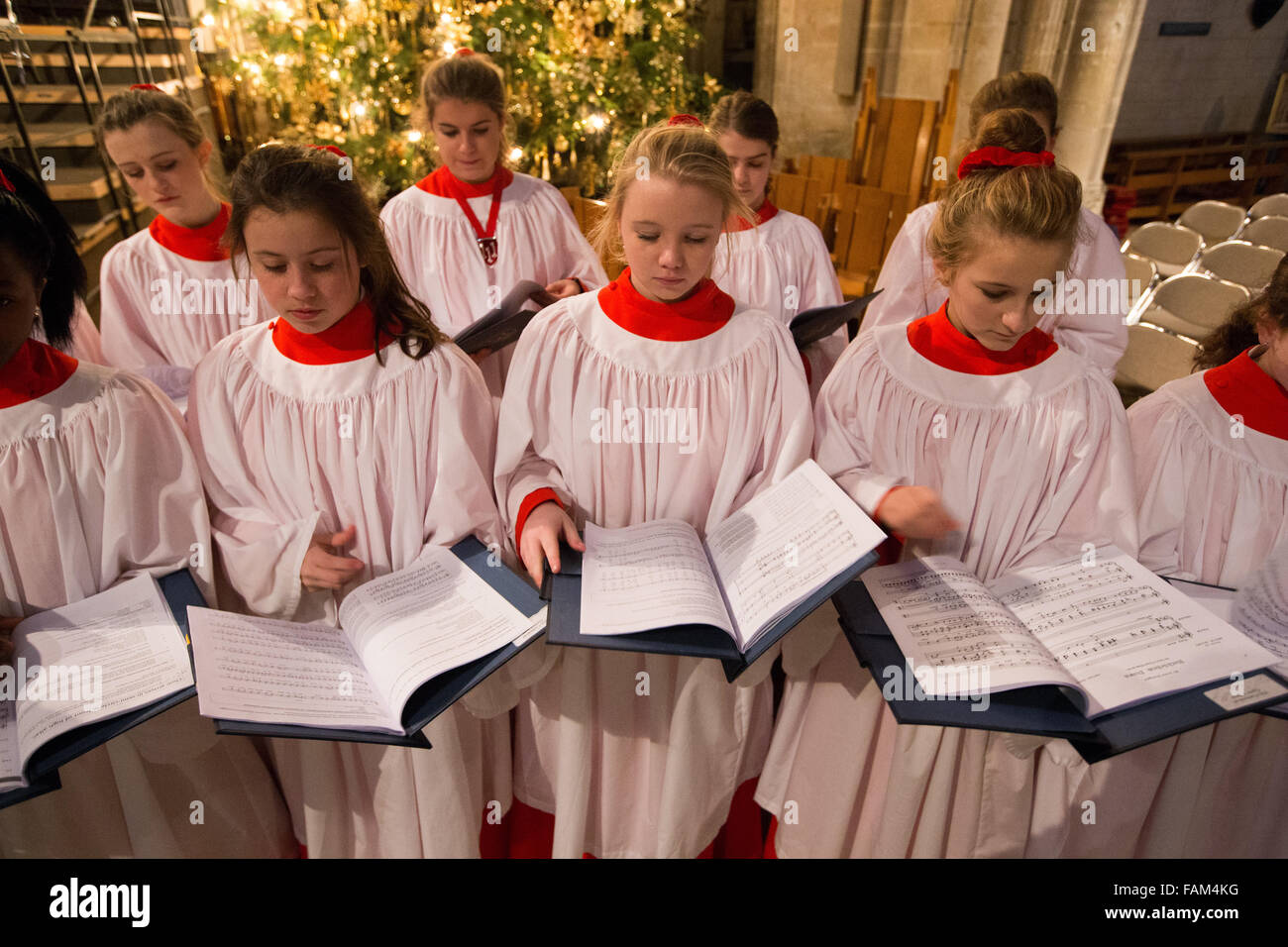 The Ely Cathedral Girls' Choir rehearsing for this weekends Christmas ...