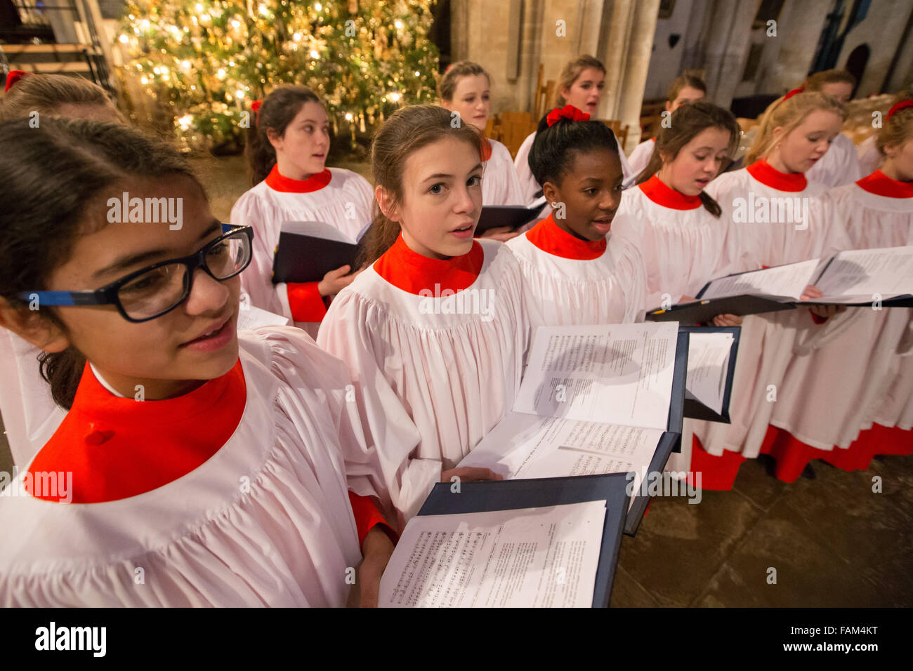 The Ely Cathedral Girls' Choir rehearsing for this weekends Christmas ...