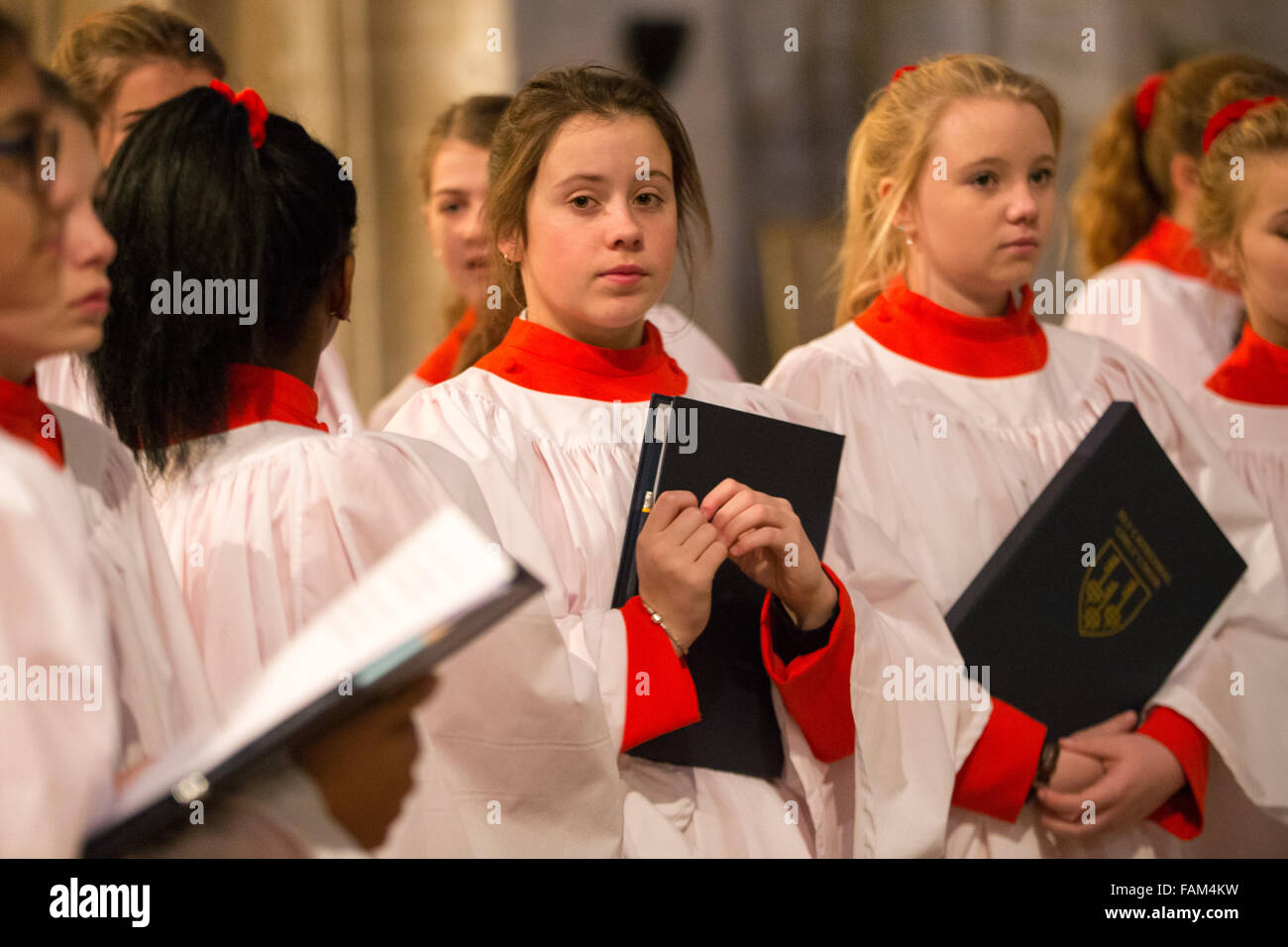 The Ely Cathedral Girls' Choir rehearsing for this weekends Christmas ...