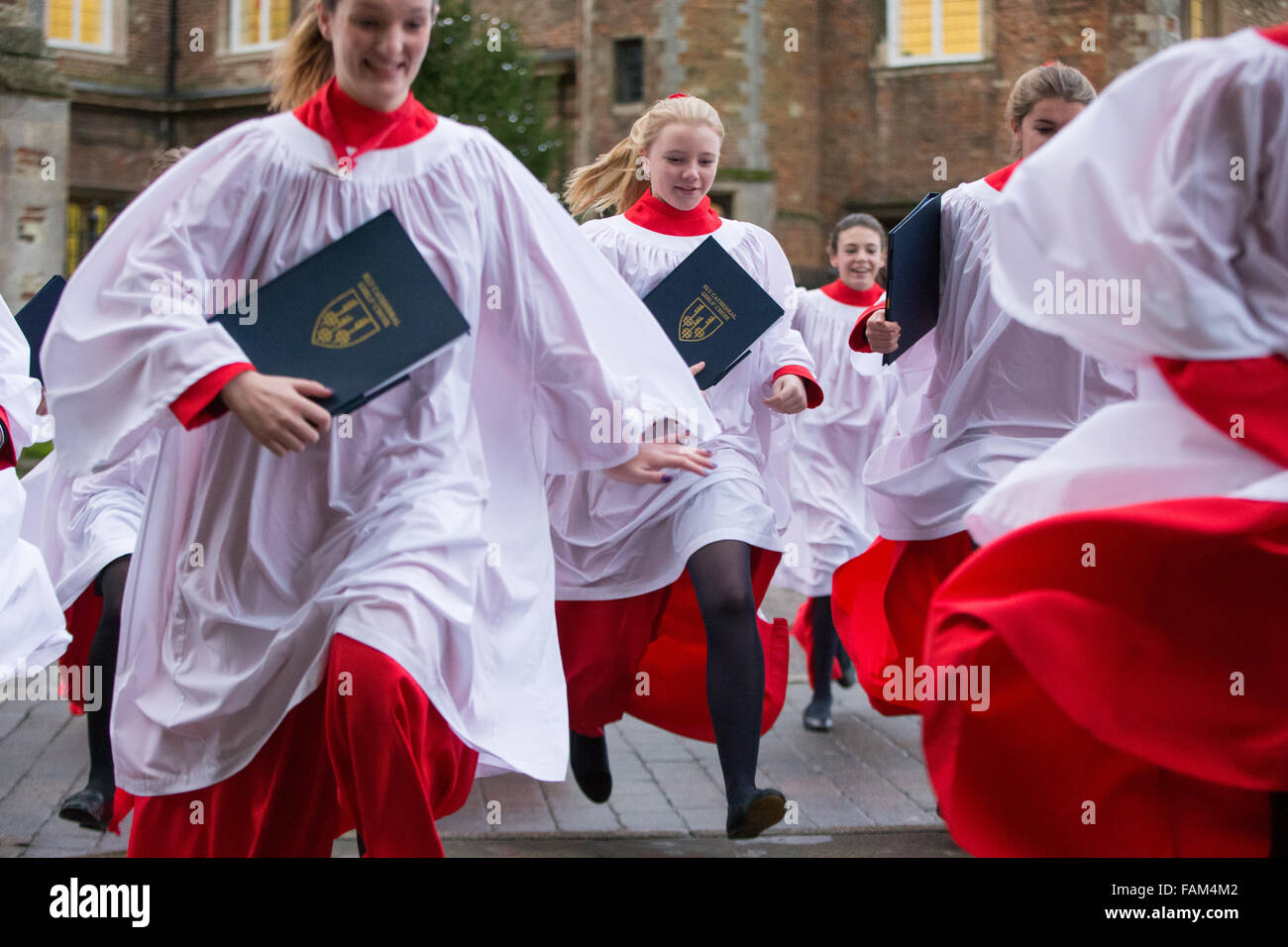 The Ely Cathedral Girls' Choir rehearsing for this weekends Christmas ...