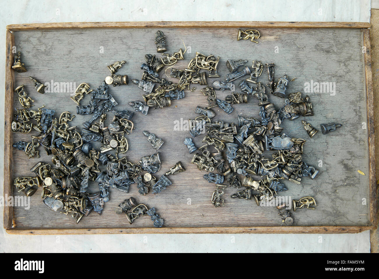 Artistic mold pieces etched in stone displayed near Gadisar Lake in ...