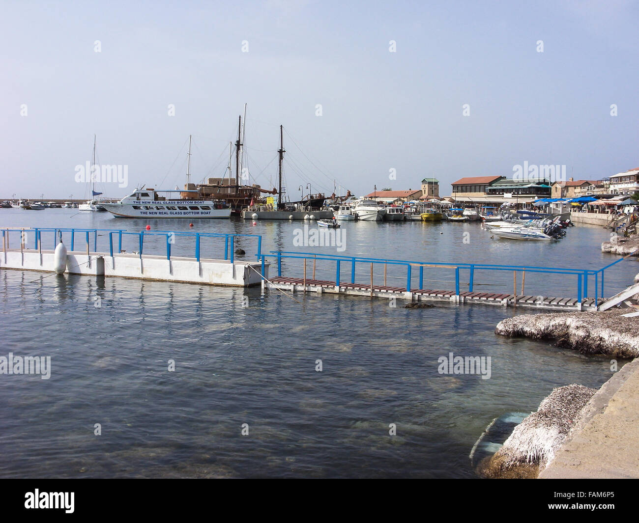 The harbour in old paphos Cyprus Stock Photo - Alamy