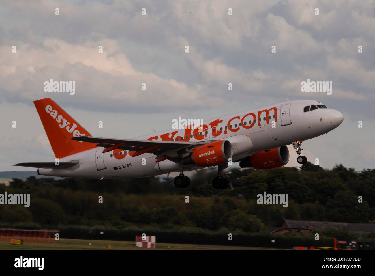 easyJet Airbus A319-111 location Manchester airport UK Stock Photo - Alamy