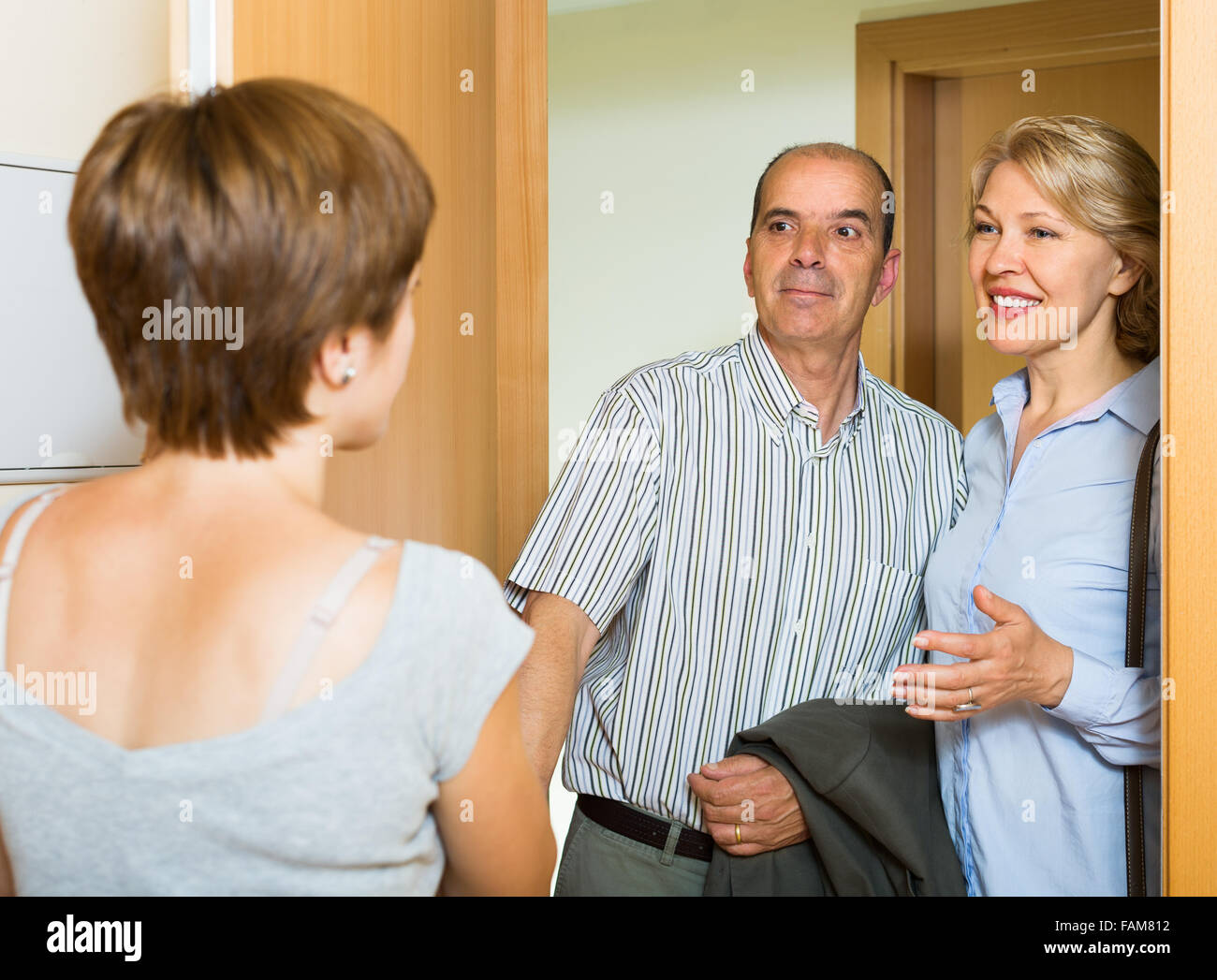 Couple Visiting Old Dad High Resolution Stock Photography and Images ...