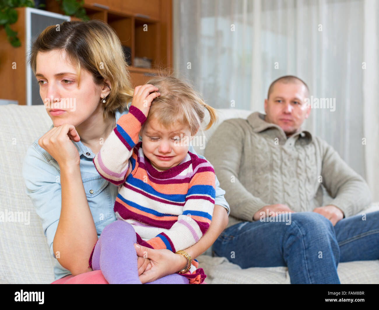Sad Family Crying