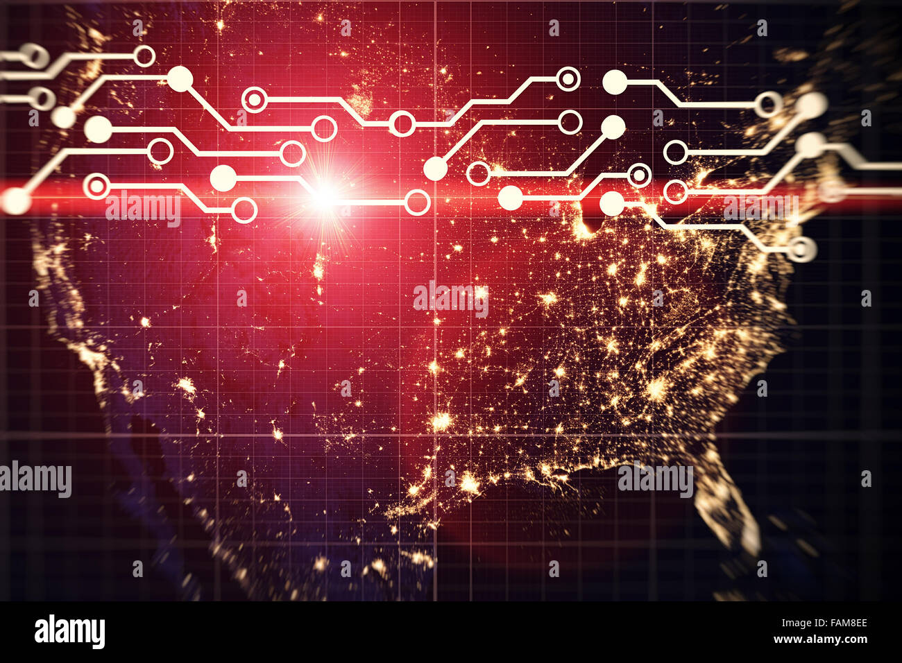 Modern technology in the USA - Elements of this image furnished by NASA ...