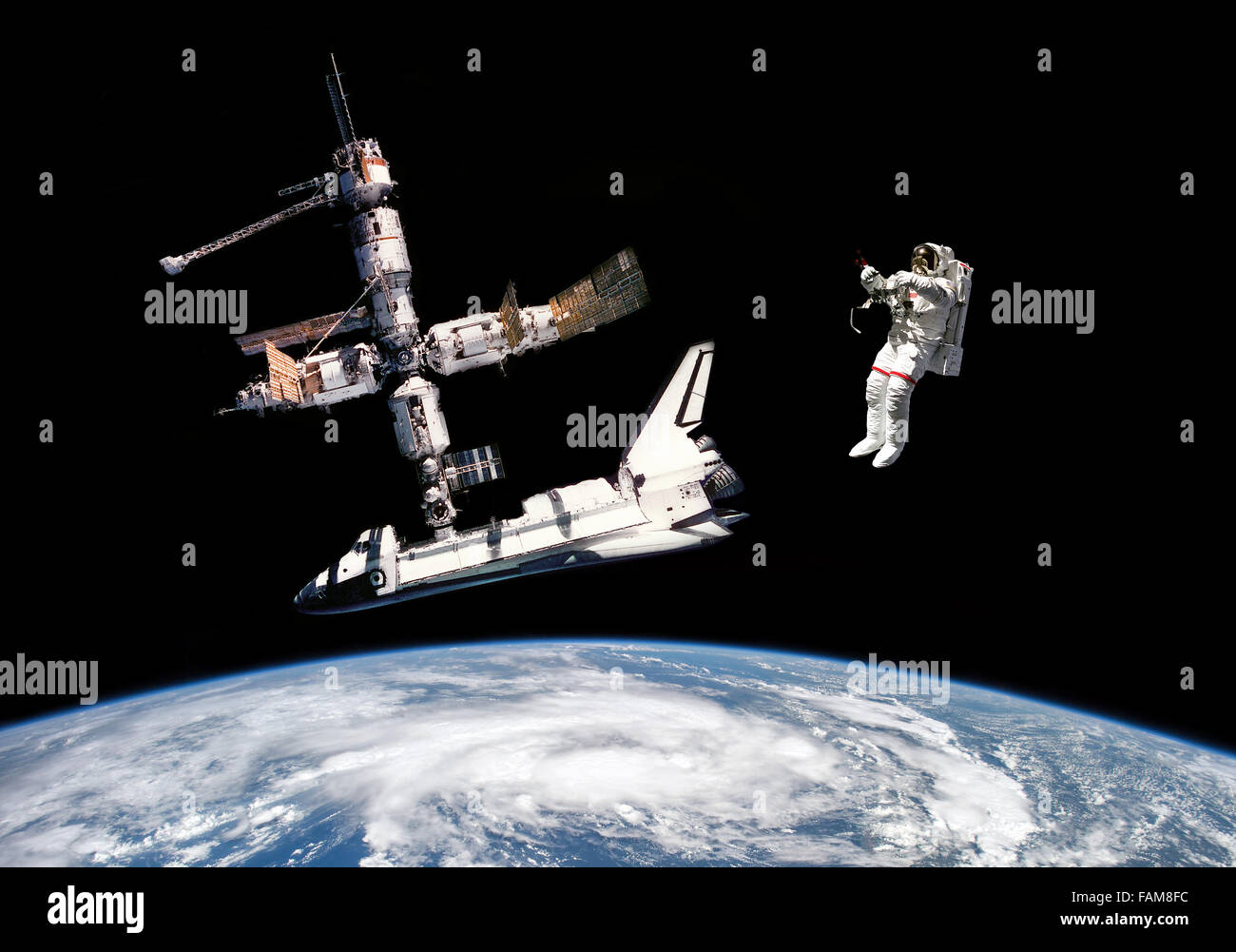 Astronaut floating in space hi-res stock photography and images - Alamy