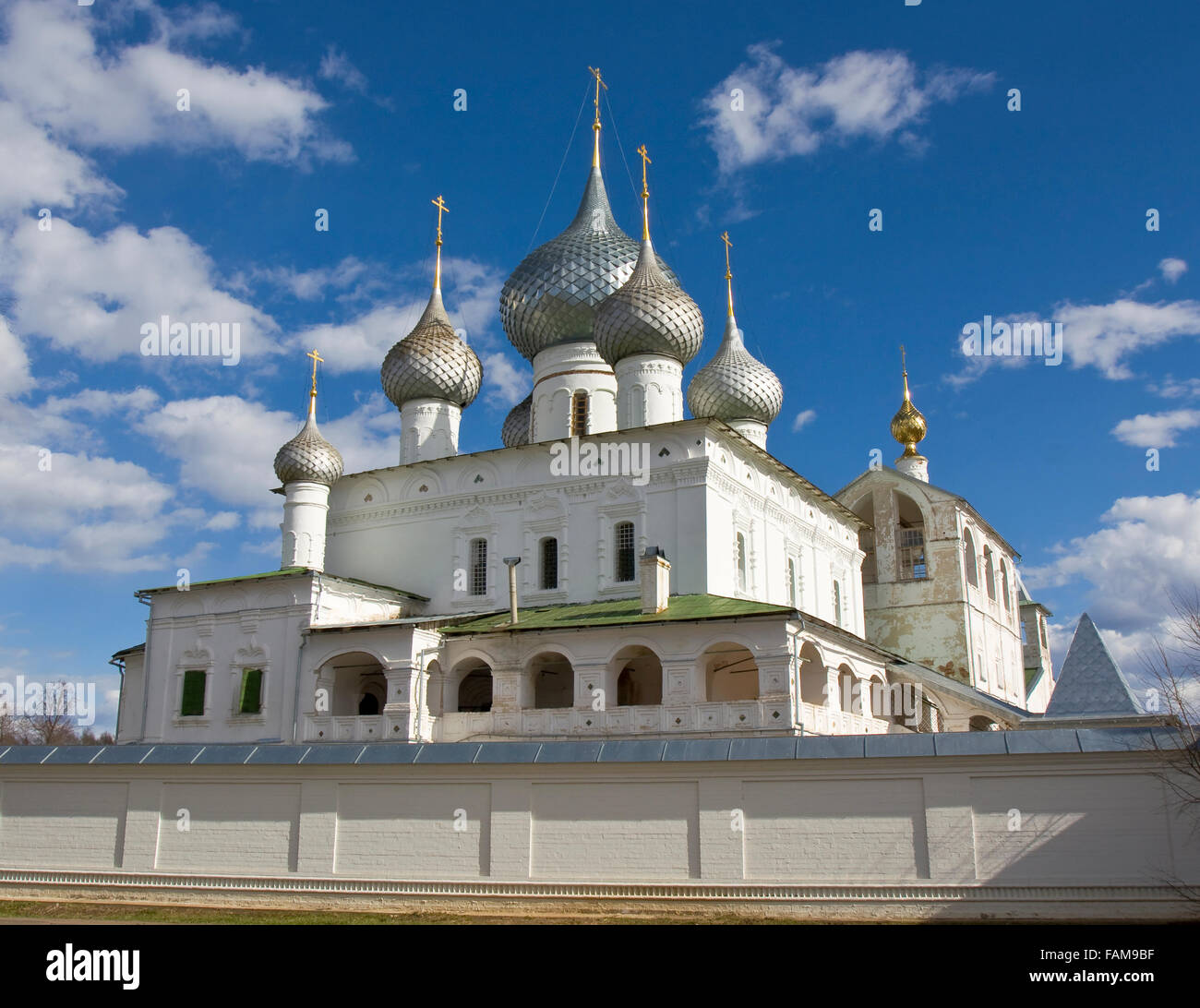 Orthodox Resurrection monastery in town Uglich in Russia Stock Photo ...