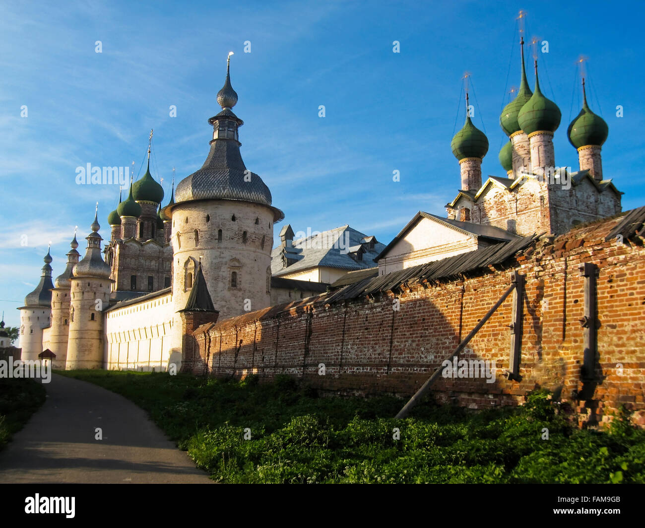 Historical town Rostov in Russia, Kremlin (town fortress) with ...