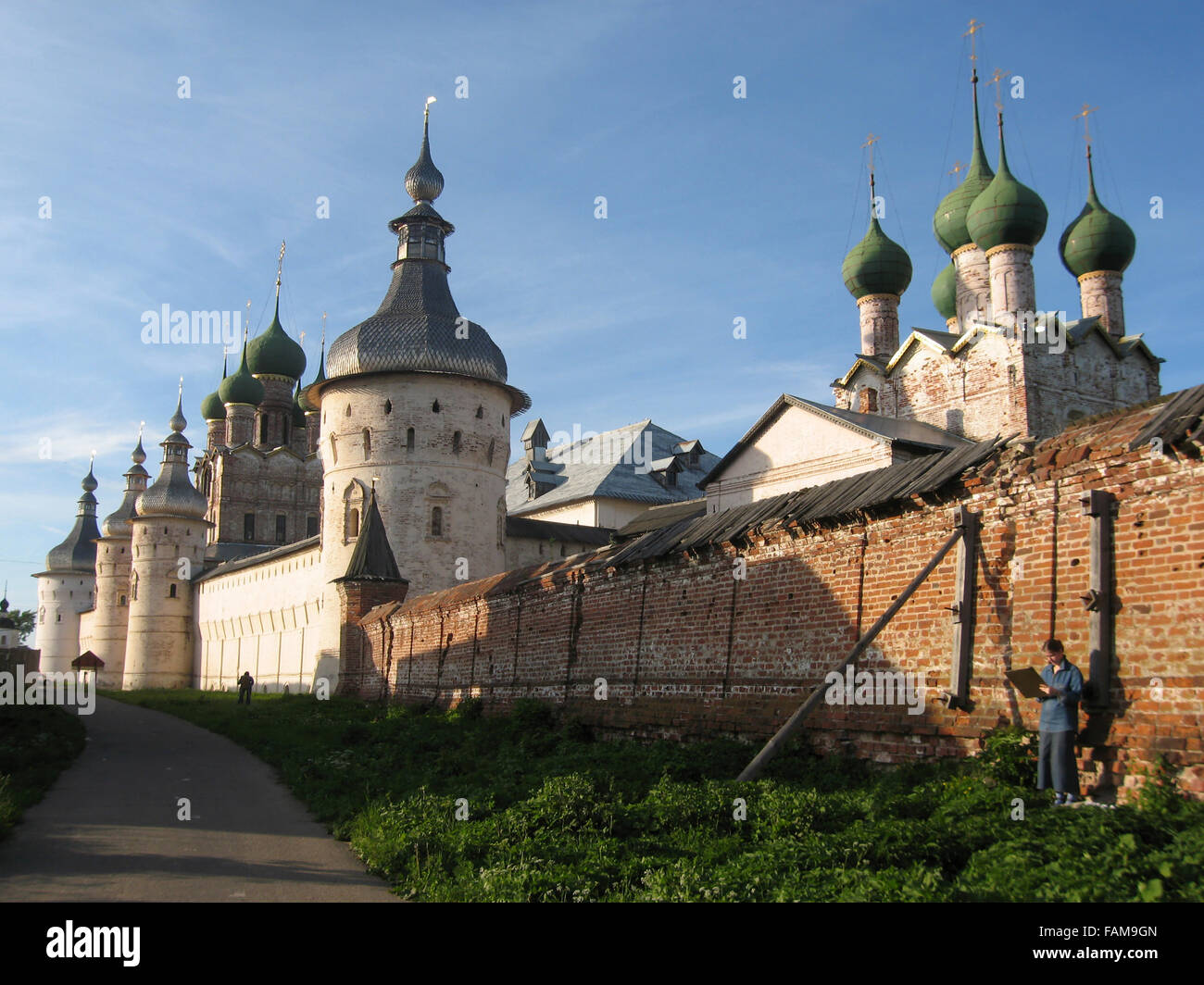 Historical town Rostov in Russia, Kremlin (town fortress) with ...