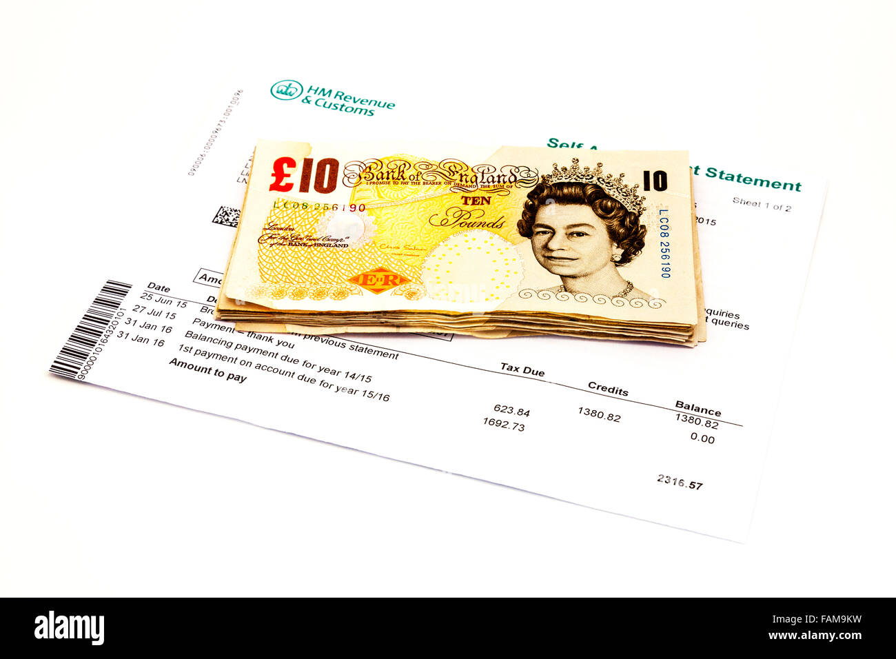 Tax bill payment due HM revenue and customs UK taxes pay money ...