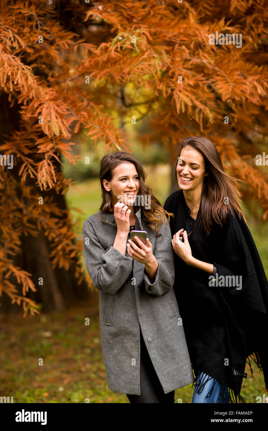 Young women in the park hi-res stock photography and images - Alamy