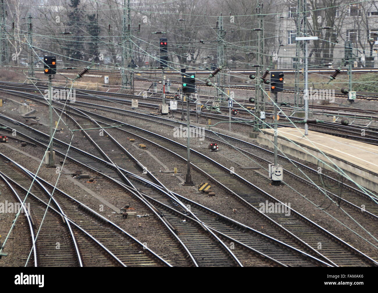 Aerial view railroad junction switch hi-res stock photography and ...