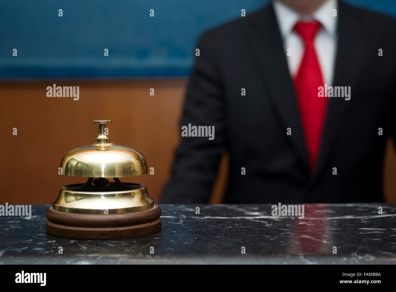 Hotel service bell Stock Photo - Alamy