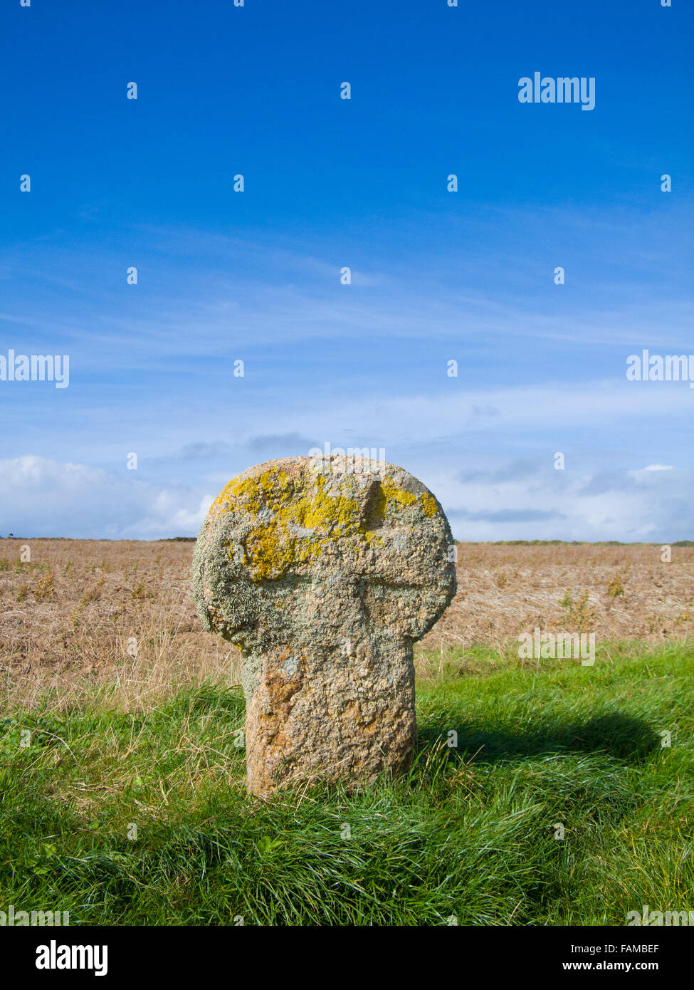 Cornish Wheel Headed Granite Stone Cross, Nr St Levan, Cornwall ...
