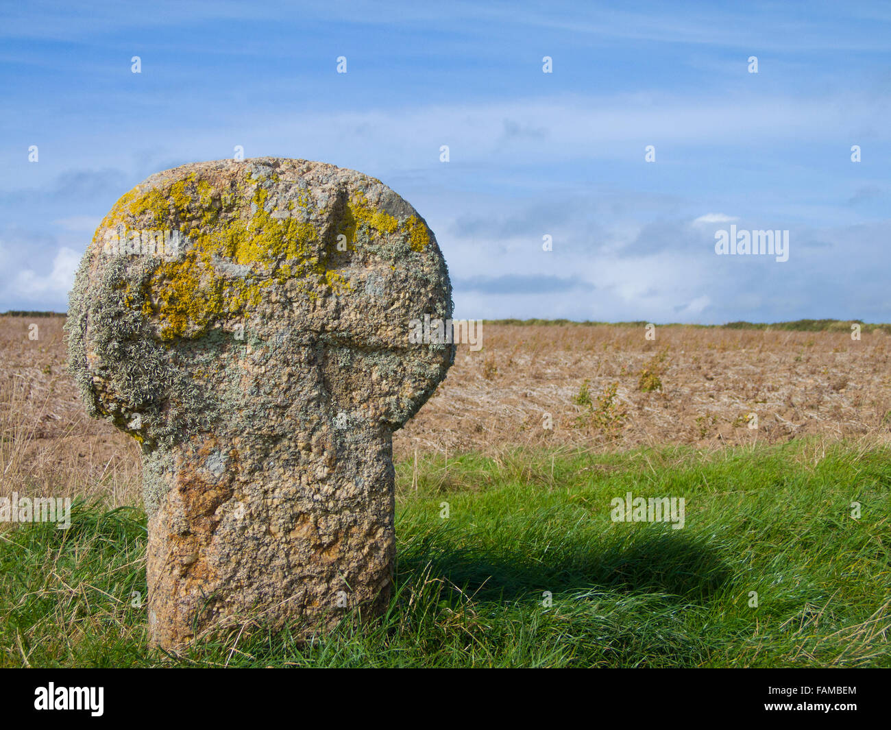 Cornish Wheel Headed Granite Stone Cross, Nr St Levan, Cornwall ...