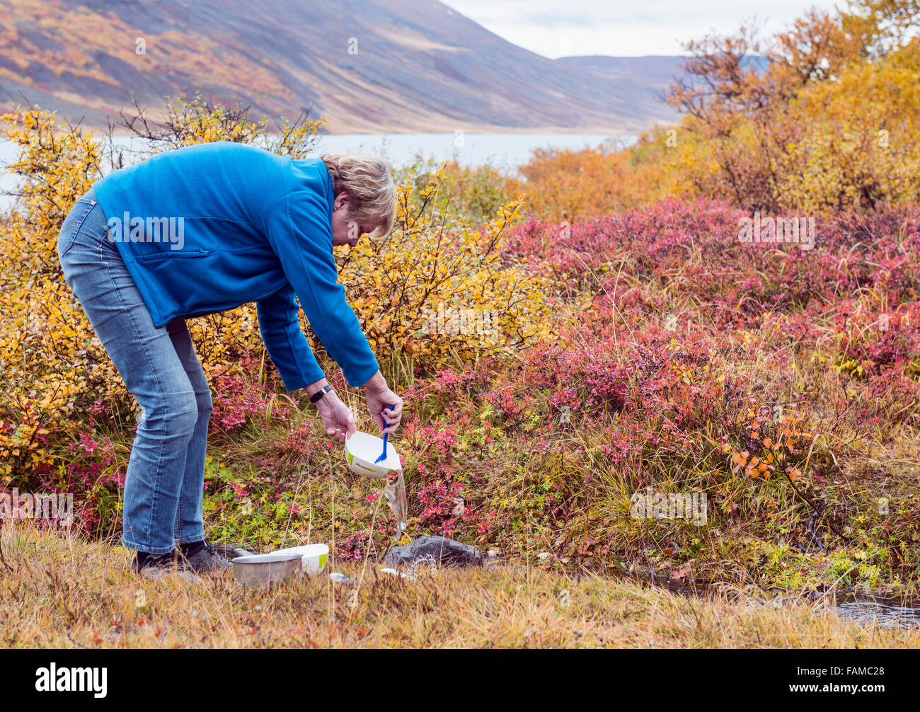 Woman washing up dishes hi-res stock photography and images - Alamy